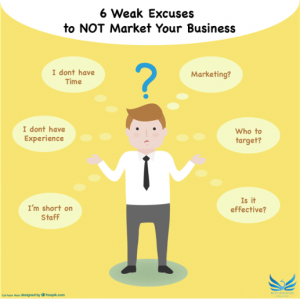 Six Weak Excuses You’ve Been Using to Avoid Marketing | Infographic Portal