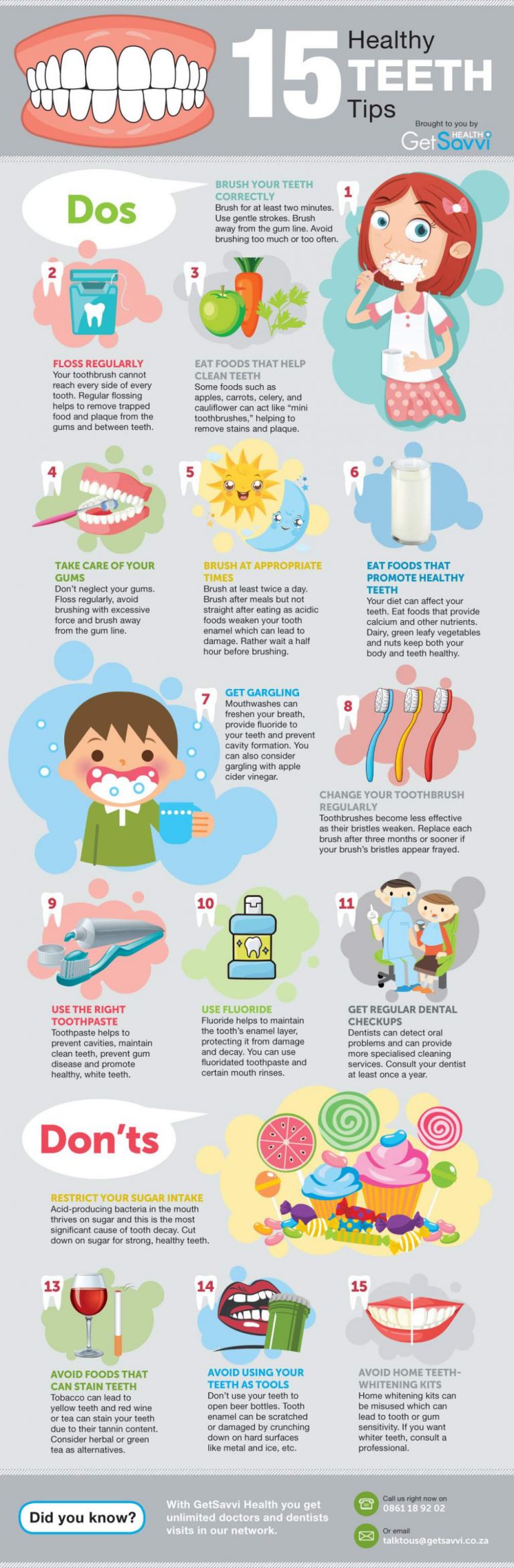 15 Healthy Teeth Tips | Infographic Portal