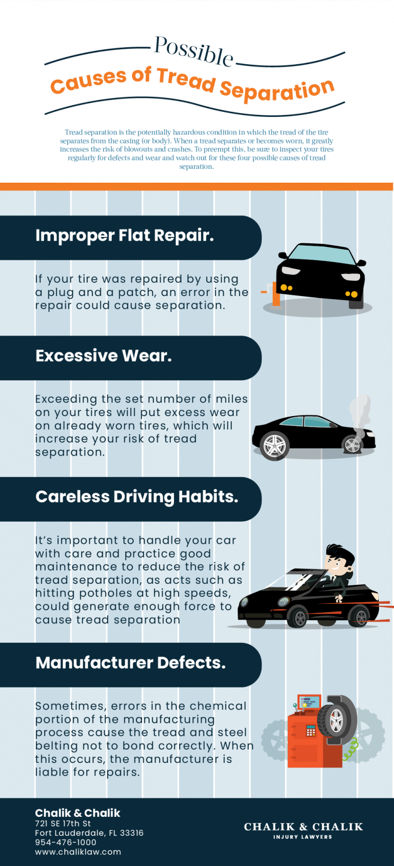 Possible Causes of Tread Separation | Infographic Portal