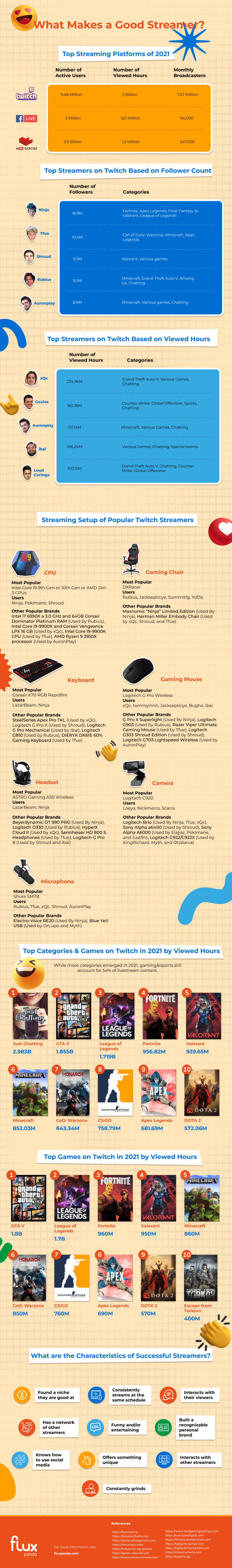 What Makes a Good Streamer - Infographic Portal