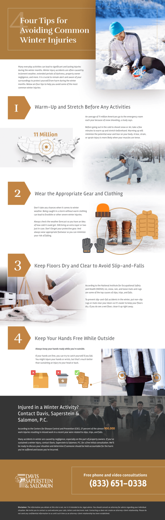Four Tips for Avoiding Common Winter Injuries - Infographic Portal