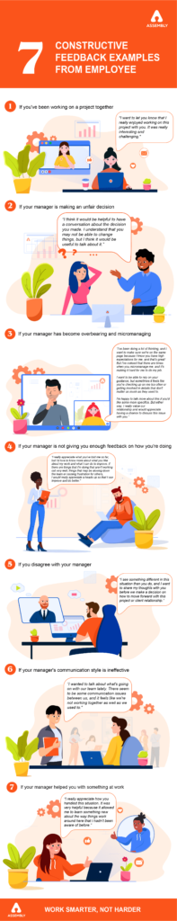 Employee Feedback for Managers: 7 Constructive Examples - Infographic ...